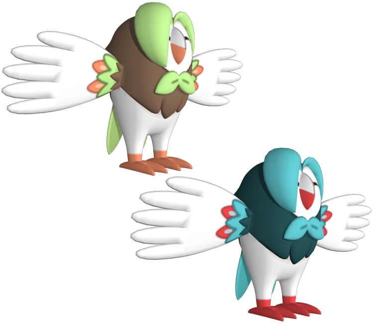 3ds Pokémon Sun Moon 723 Dartrix The Models Resource